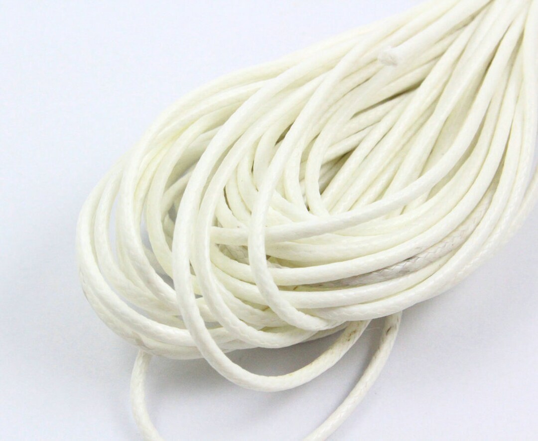 10 Yards 1.5mm Ivory White Wax Cord Korea Polyester Cord Poly - Etsy