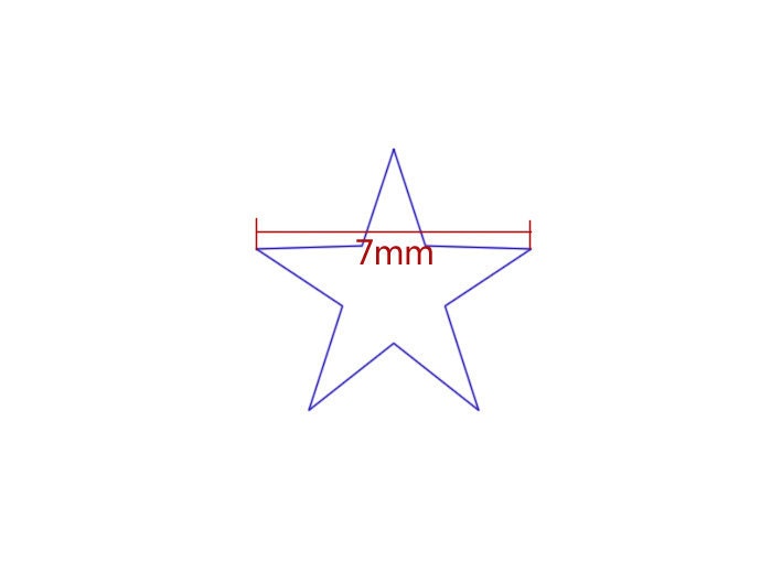 50pcs 7mm Silver STAR Studs Small Metal Studs SS07 - Etsy