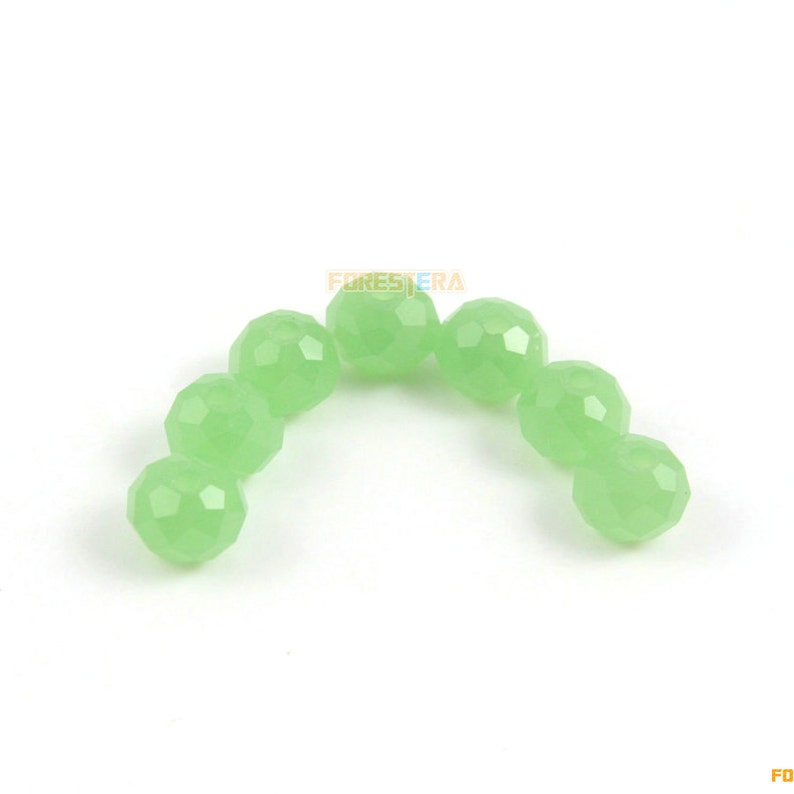 6mm Green Faceted Bead Green Faceted Glass Bead for Jewelry (BEAD-A15-6 ...