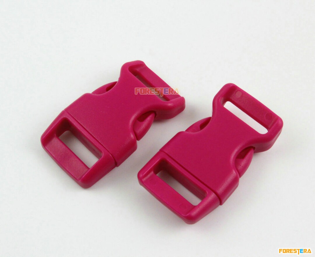 50 Pieces 15mm Hot Red Plastic Side Quick Release Buckle Clip for ...