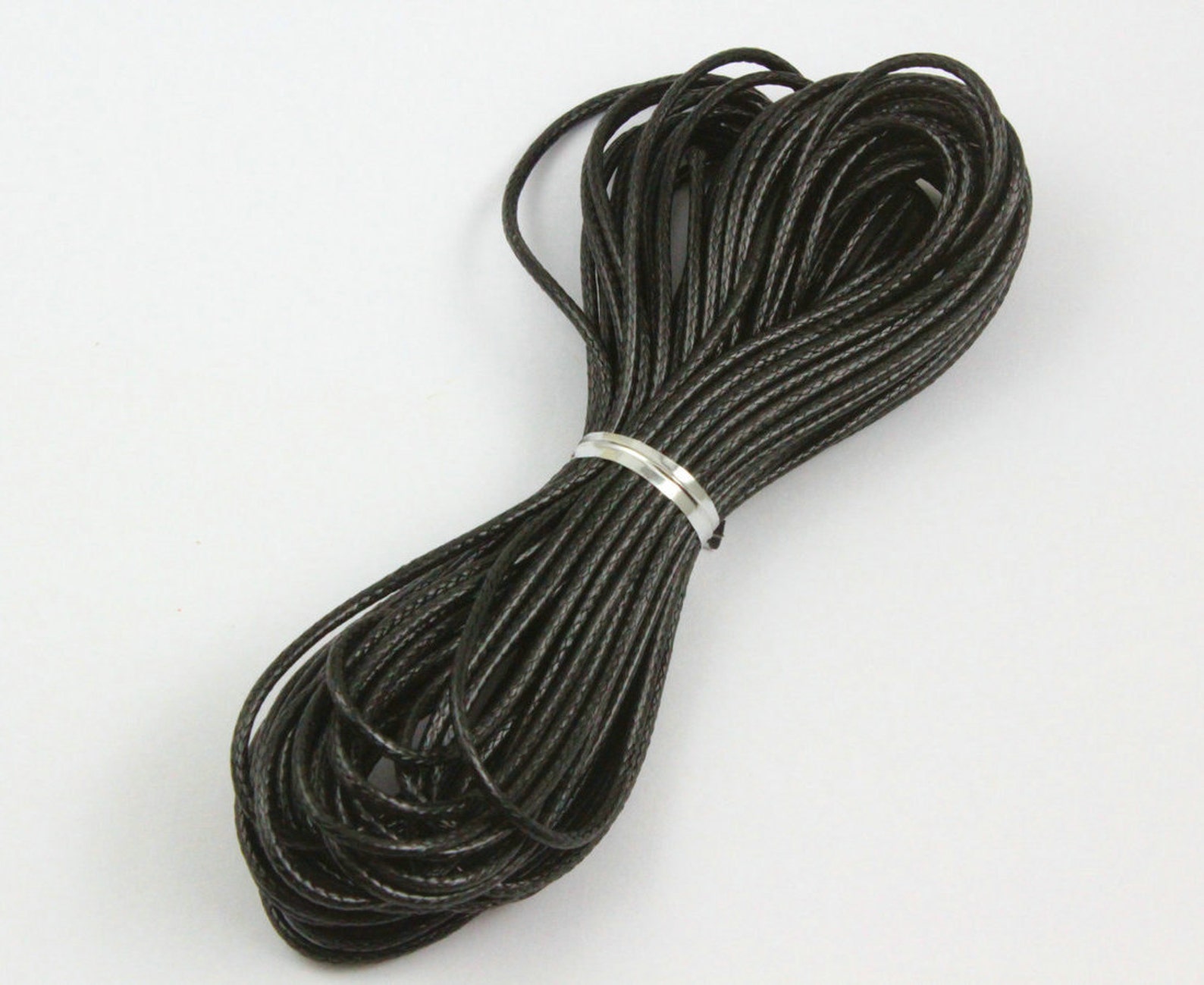 10 Yards 1.5mm Black Wax Cord Korea Polyester Cord Poly | Etsy