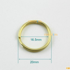 20 Pieces 20mm Solid Brass Split Key Ring (BKRING5) - Etsy