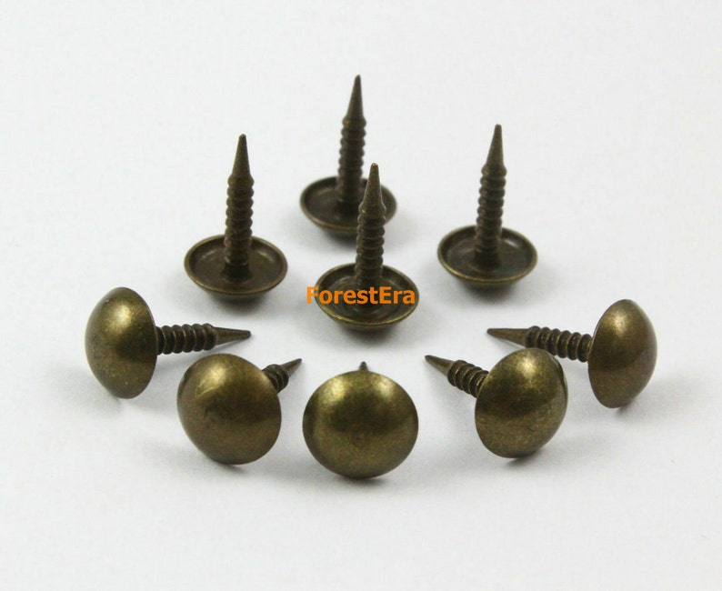 100pcs 8mm Antique Brass Small Upholstery Tacks Nails Screw Nails(tn17 ...