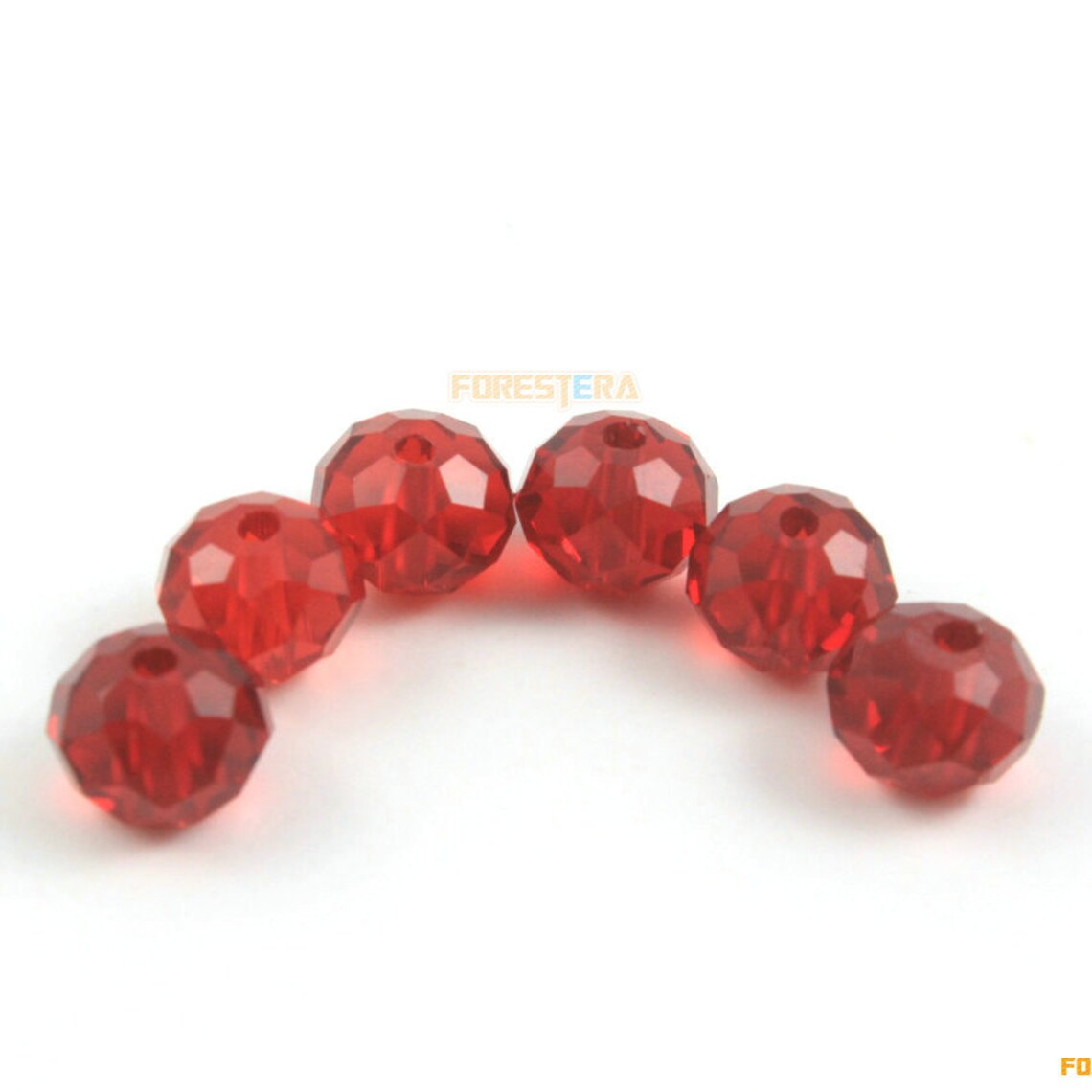 7.5mm Red Faceted Bead Red Faceted Glass Bead for Jewelry - Etsy