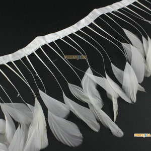 50CM White Feather Trim YM184 - Etsy