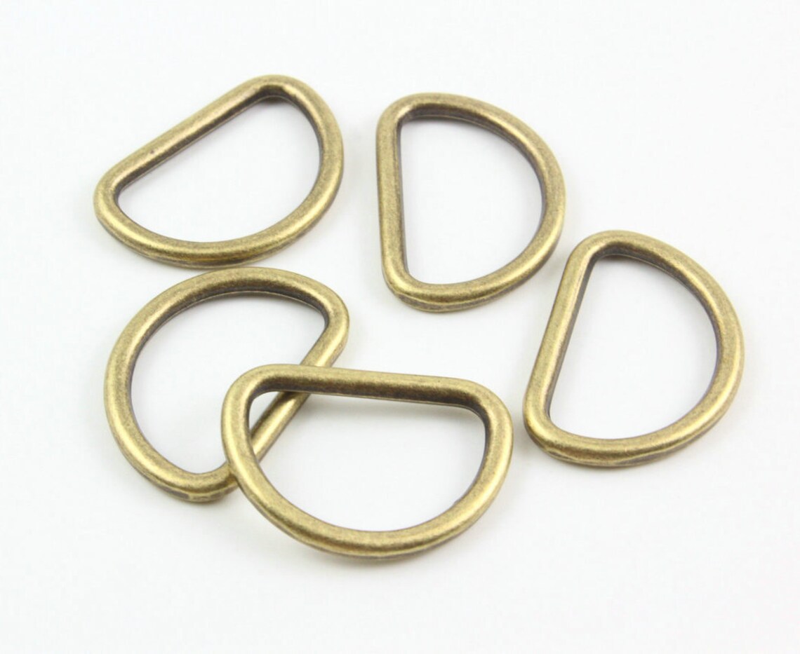 20 Pieces 24mm Antique Brass Color Welded Metal D Ring for - Etsy