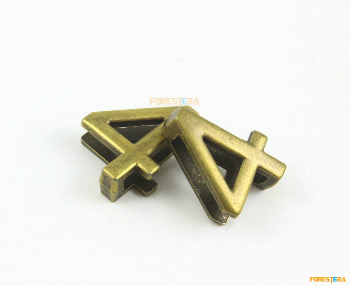 20pcs Antique Brass Number 4 Bracelet Bead Number 4 Chain Bead - Etsy