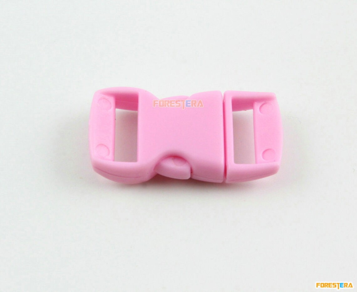100 Pieces 10mm Light Pink Plastic Side Quick Release Buckle Clip for ...