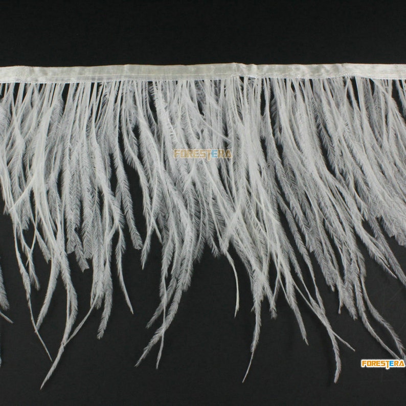 1 Yard White Feather Trim YM266 - Etsy
