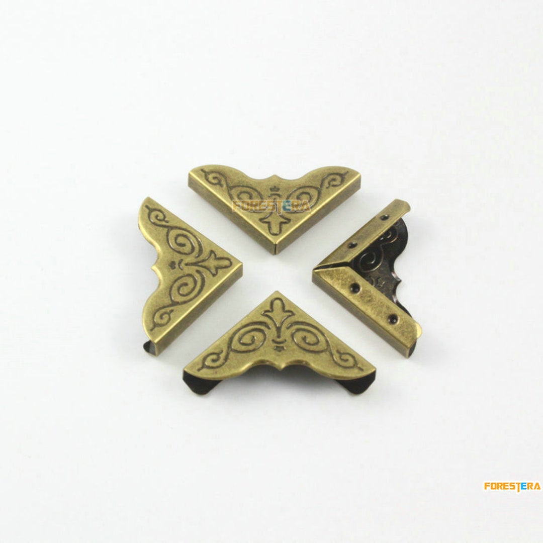 20pcs 25mm Antique Brass Book Corner Bookbinding Corner Clip (BOOKCOR43 ...