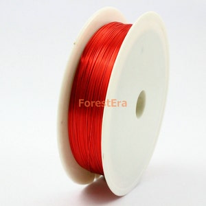 1 Roll Red Color Copper Wire Jewelry Making Wire Metal Wire 0.3mm / 22 ...