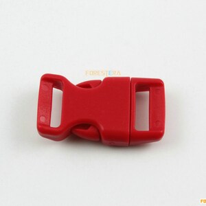 50 Pieces 15mm Dark Red Plastic Side Quick Release Buckle Clip for ...