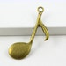 20pcs Antique Brass Musical Note Charm Musical Note Pendant 40x22mm ...