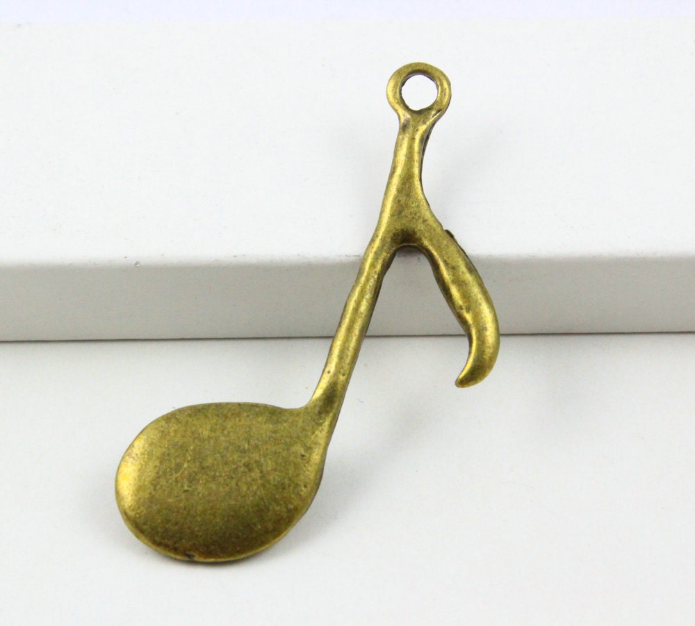 20pcs Antique Brass Musical Note Charm Musical Note Pendant - Etsy