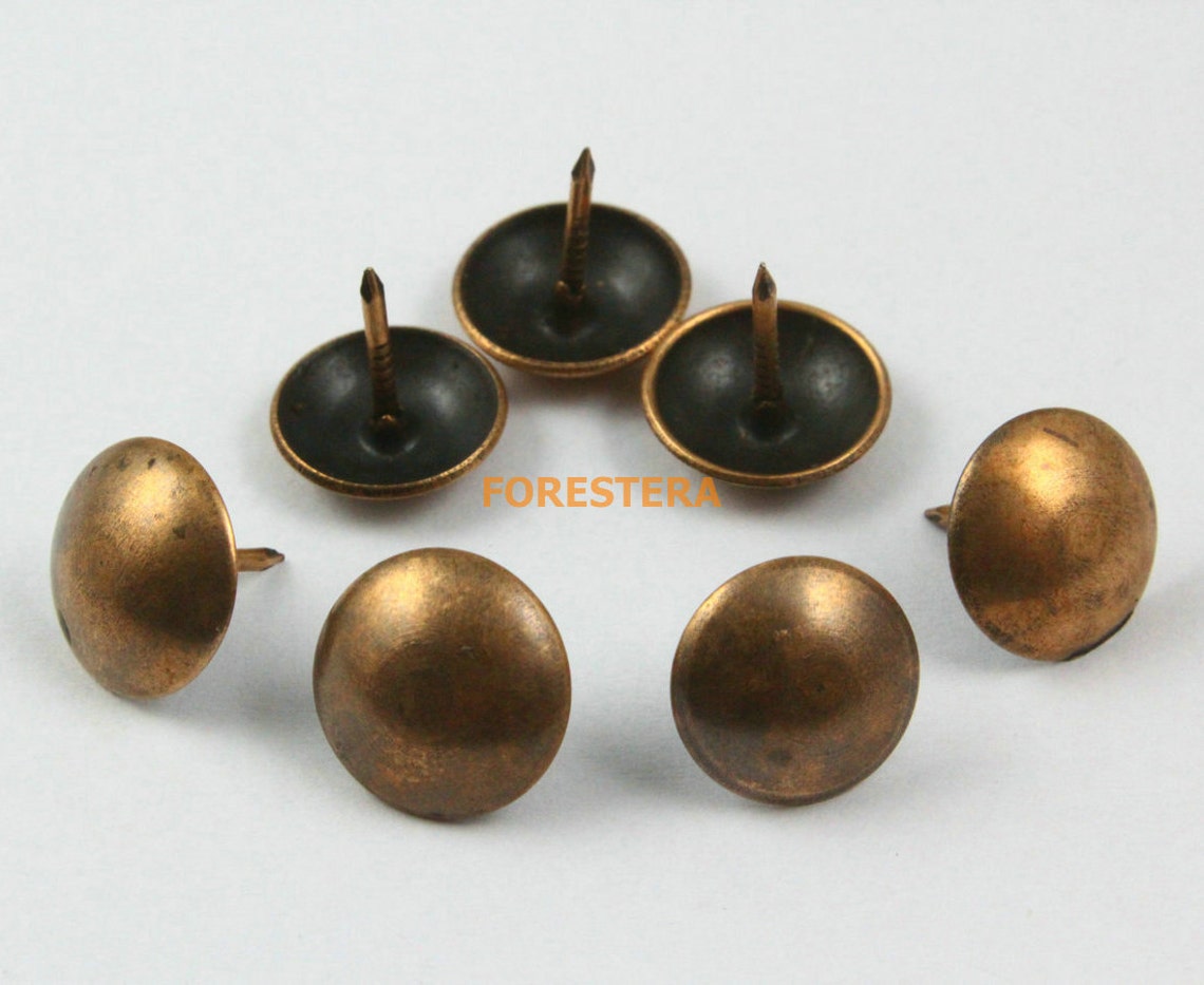100pcs 11mm Antique Copper Upholstery Tacks Nails TN19 - Etsy