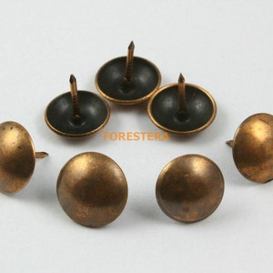 100pcs 11mm Antique Copper Upholstery Tacks Nails (TN19) - Etsy