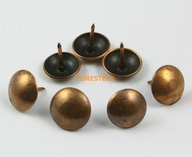 100pcs 11mm Antique Copper Upholstery Tacks Nails TN19 - Etsy