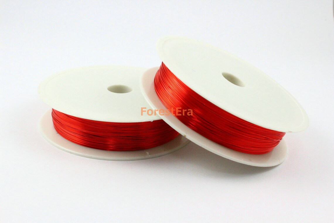 1 Roll Red Color Copper Wire Jewelry Making Wire Metal Wire 0.3mm / 22 ...