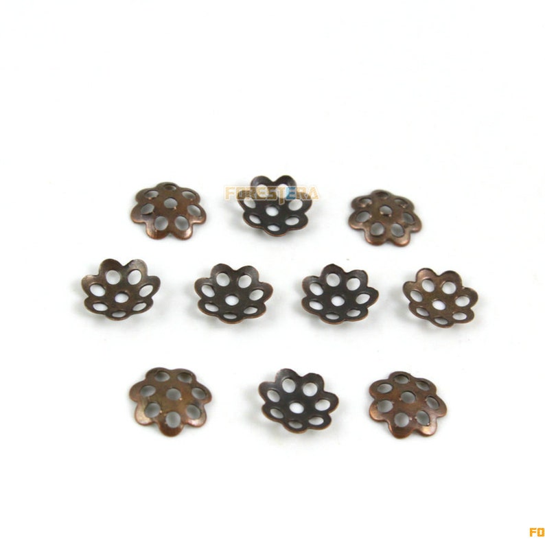 300pcs Antique Copper Bead Cap Bead Base Setting 6mm HT60 - Etsy