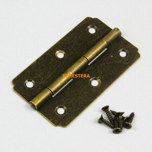 10pcs Antique Brass Hinge Box Hinge 57x33mm (HINGE18) - Etsy