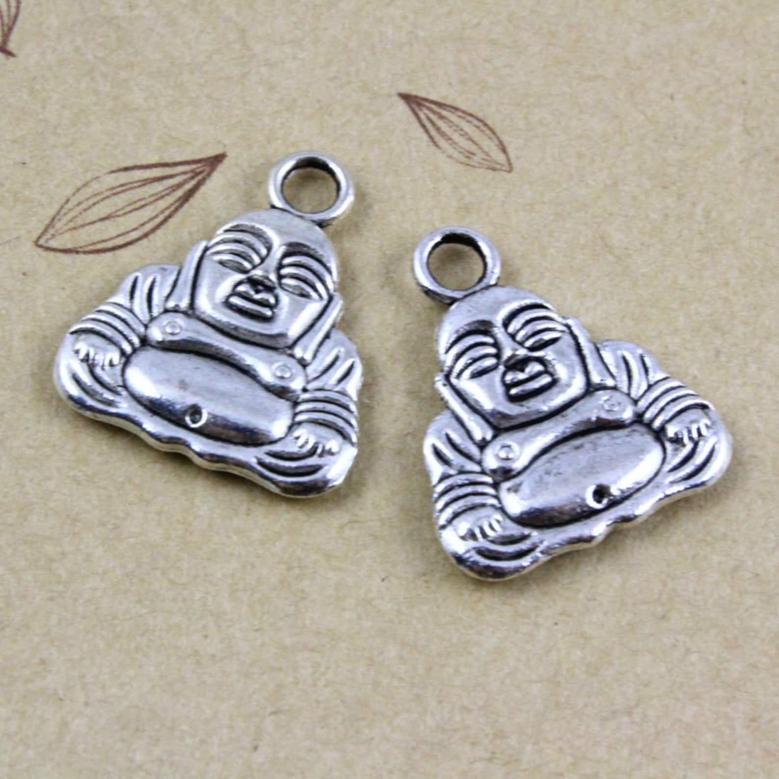 20pcs Antique Silver Buddha Charm Buddha Pendant 17x15mm | Etsy