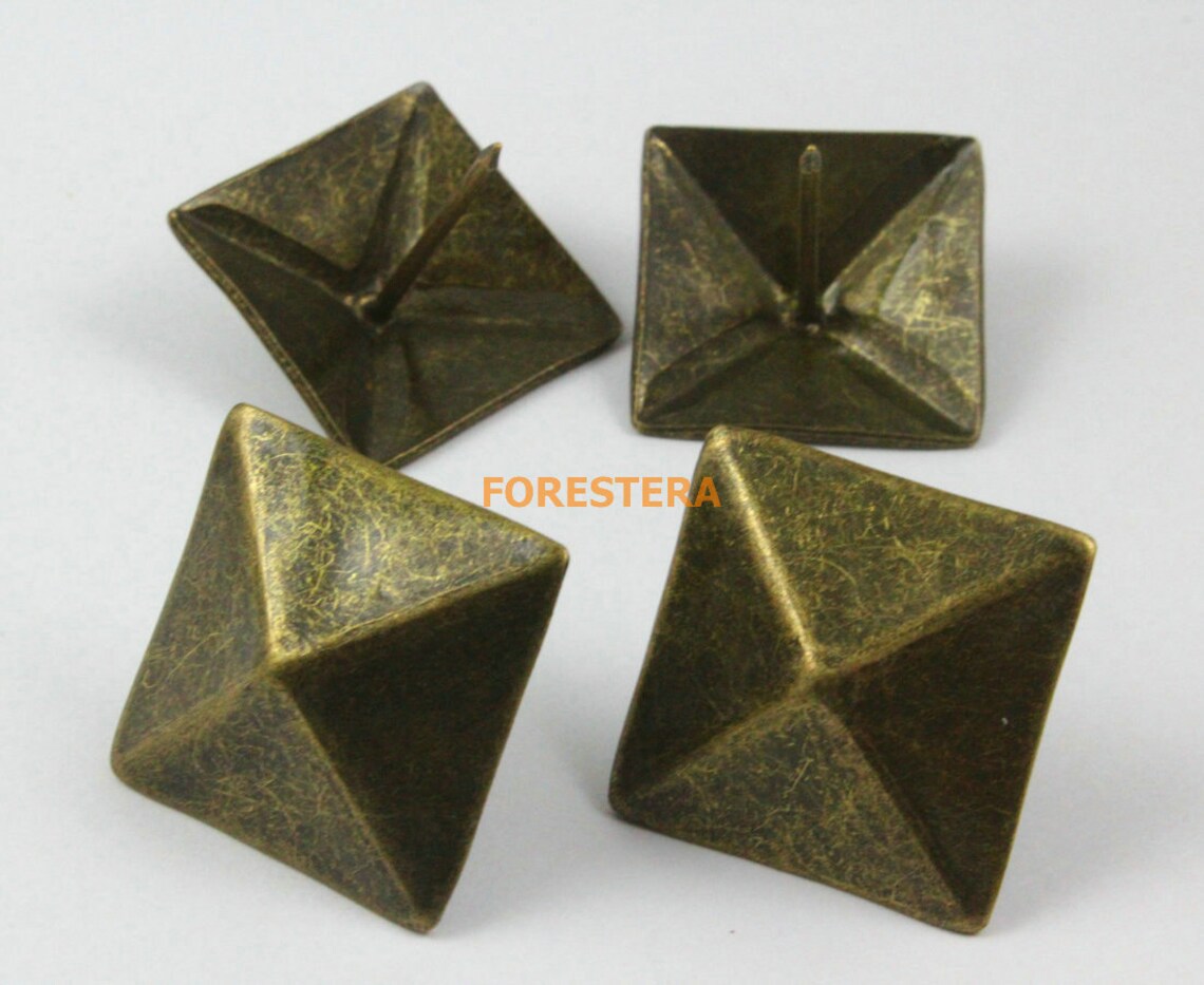 30pcs 30mm Antique Brass Square Upholstery Tacks Nails TN44 - Etsy