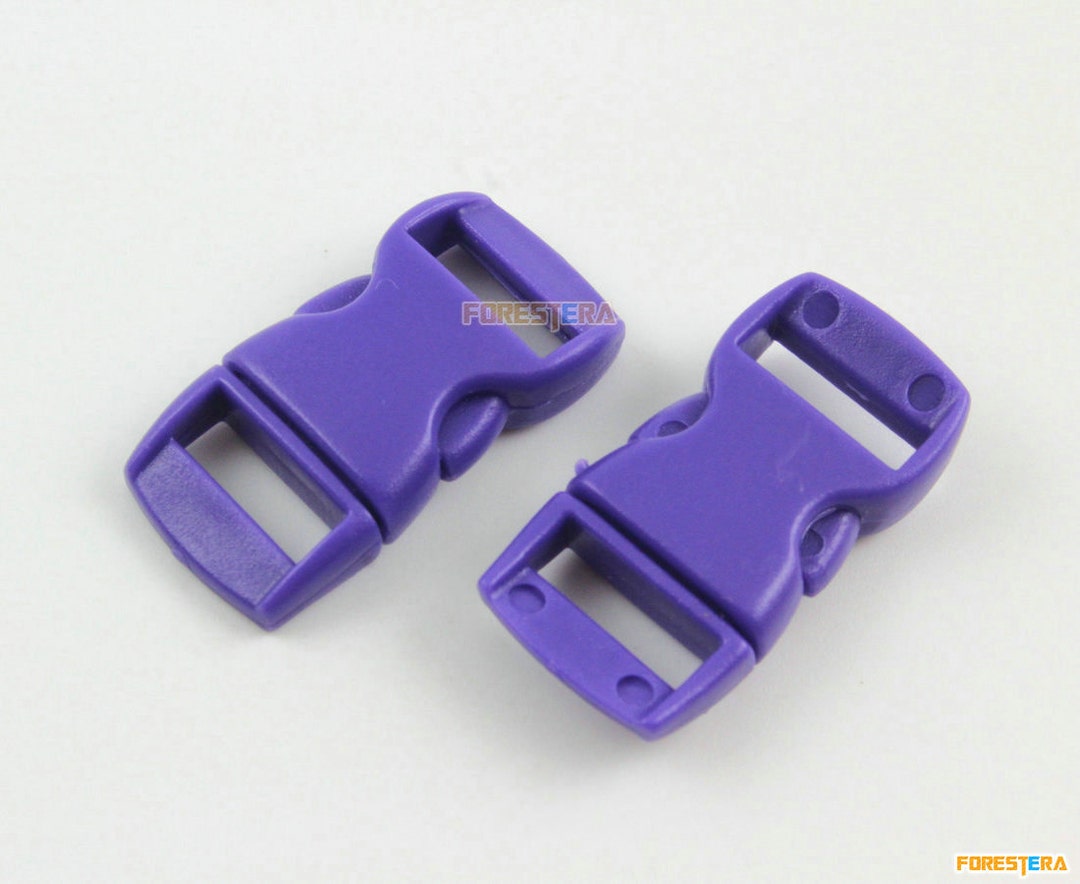 100 Pieces 10mm Purple Plastic Side Quick Release Buckle Clip for ...