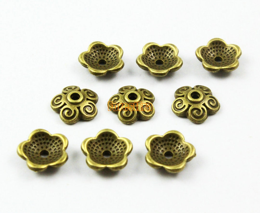 50pcs Antique Brass Bead Base Setting Charm Pendant 11mm (HT4) - Etsy