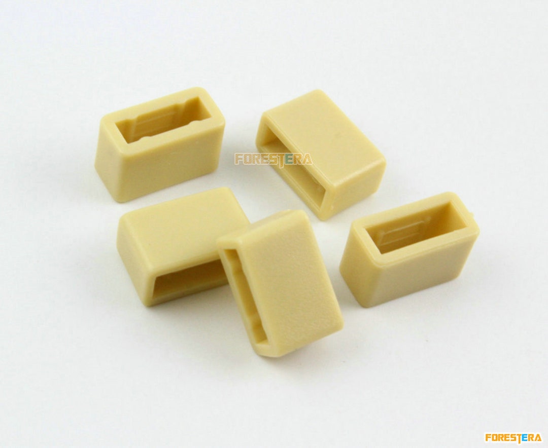 200 Pieces 10mm Khaki Plastic Belt Loop Keeper for Harness Backpack ...