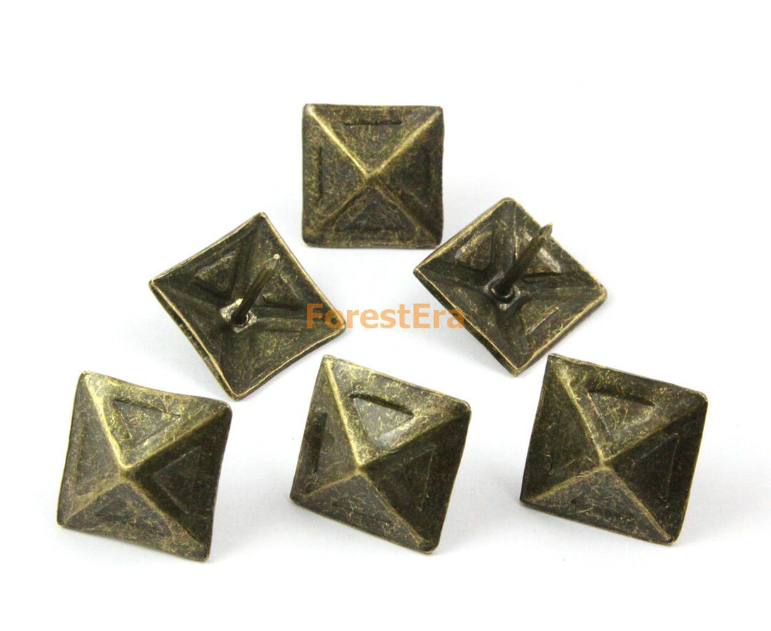 50pcs 19mm Antique Brass Square Upholstery Tacks Nails (TN46) - Etsy