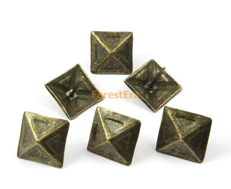 50pcs 19mm Antique Brass Square Upholstery Tacks Nails (TN46) - Etsy