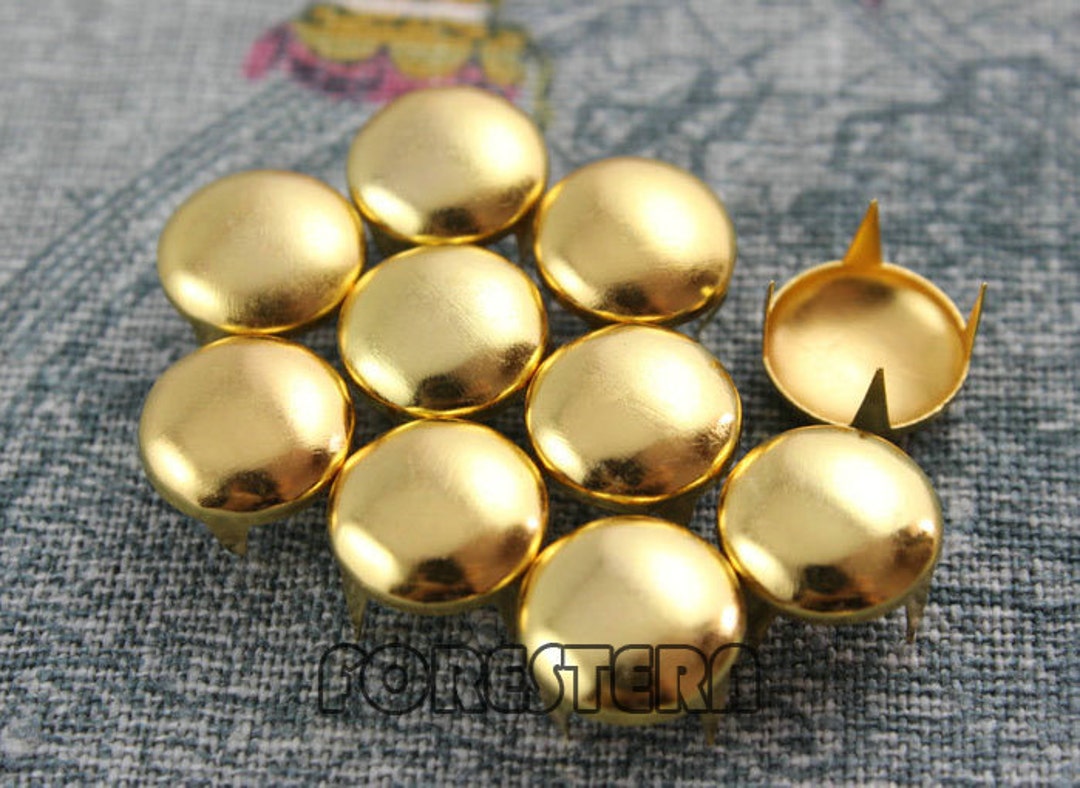 50pcs 12mm Gold Round Studs Metal Studs (JR12) - Etsy