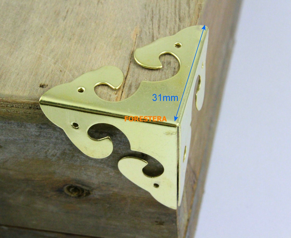 4pcs Gold Jewelry Box Corner Decoration Corner Protection 31mm (BOXC29 ...