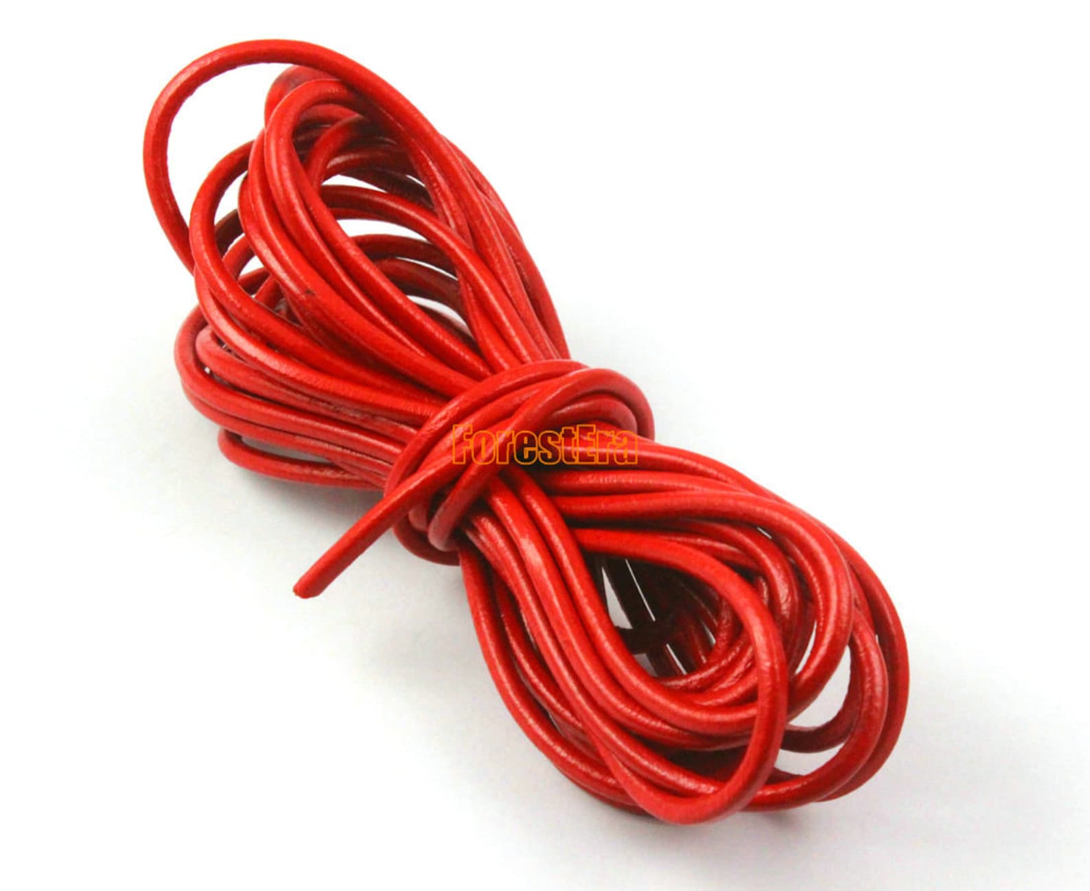 5 Yards 3mm Leather Cord Red Leather Belt Round Leather Cord Genuine ...