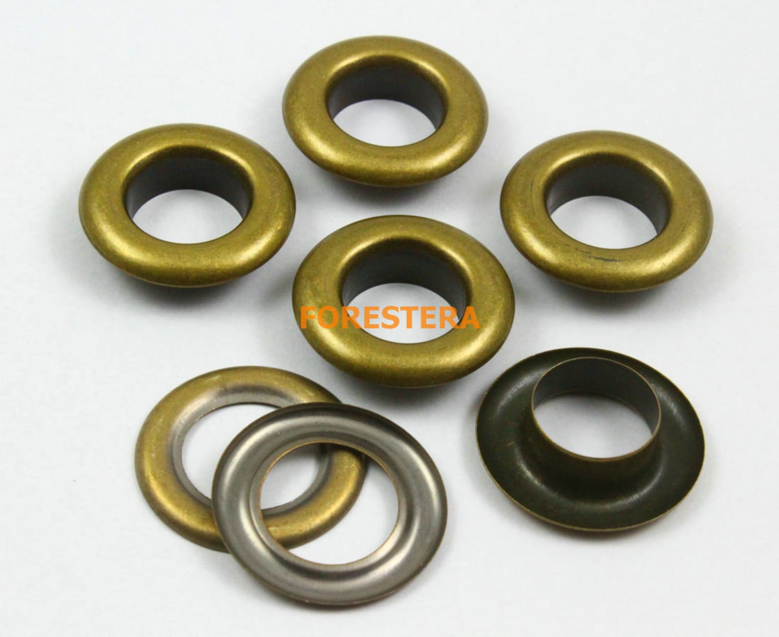 50pcs 27mm Antique Brass Round Grommet Eyelet Big Grommet - 27mm X 15mm ...