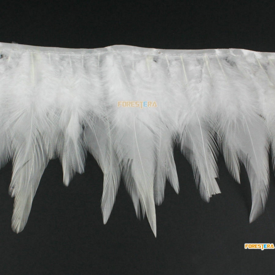 1 Yard White Feather Trim YM181 | Etsy