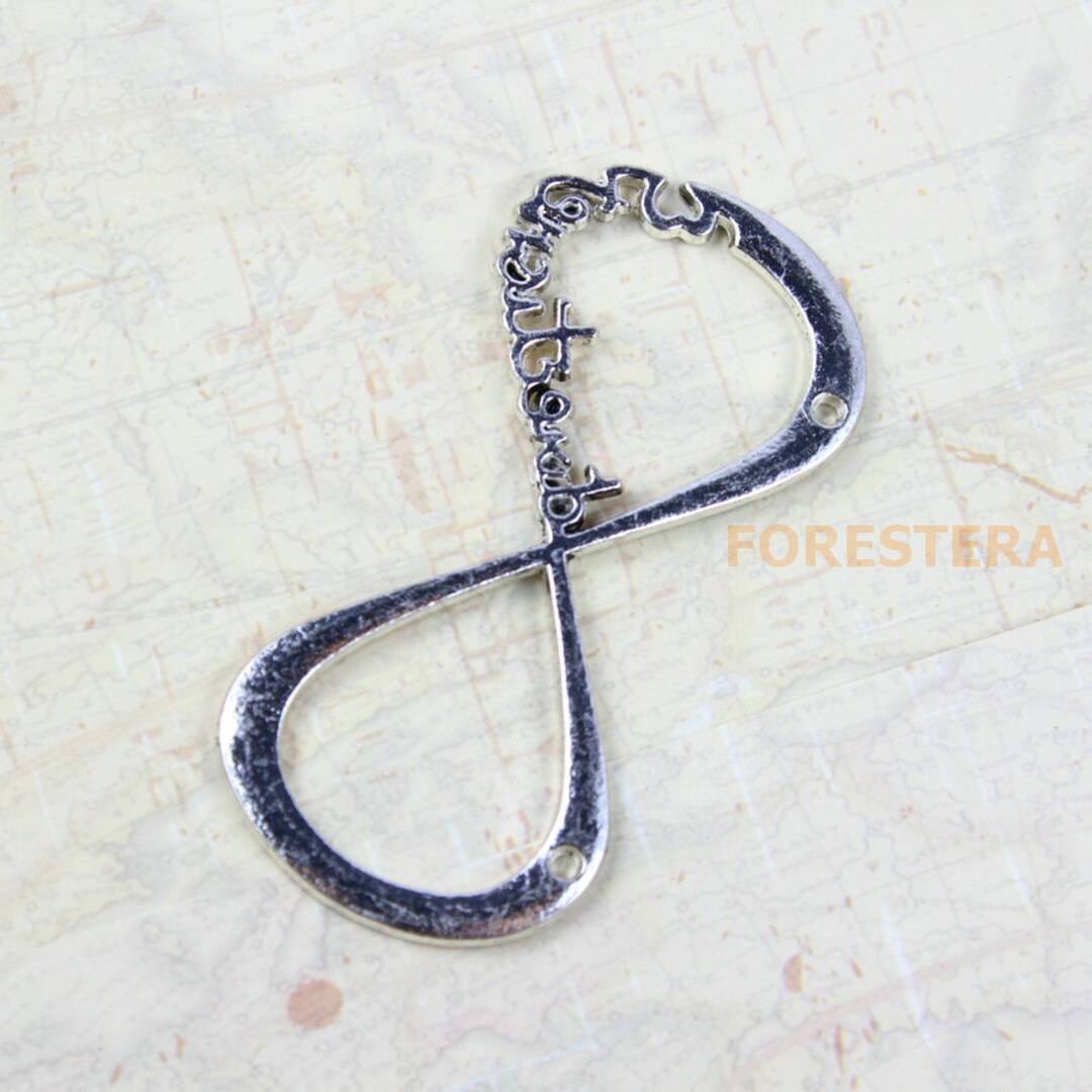 4pcs Antique Silver Infinity Symbol Charm Infinity Symbol Connector ...