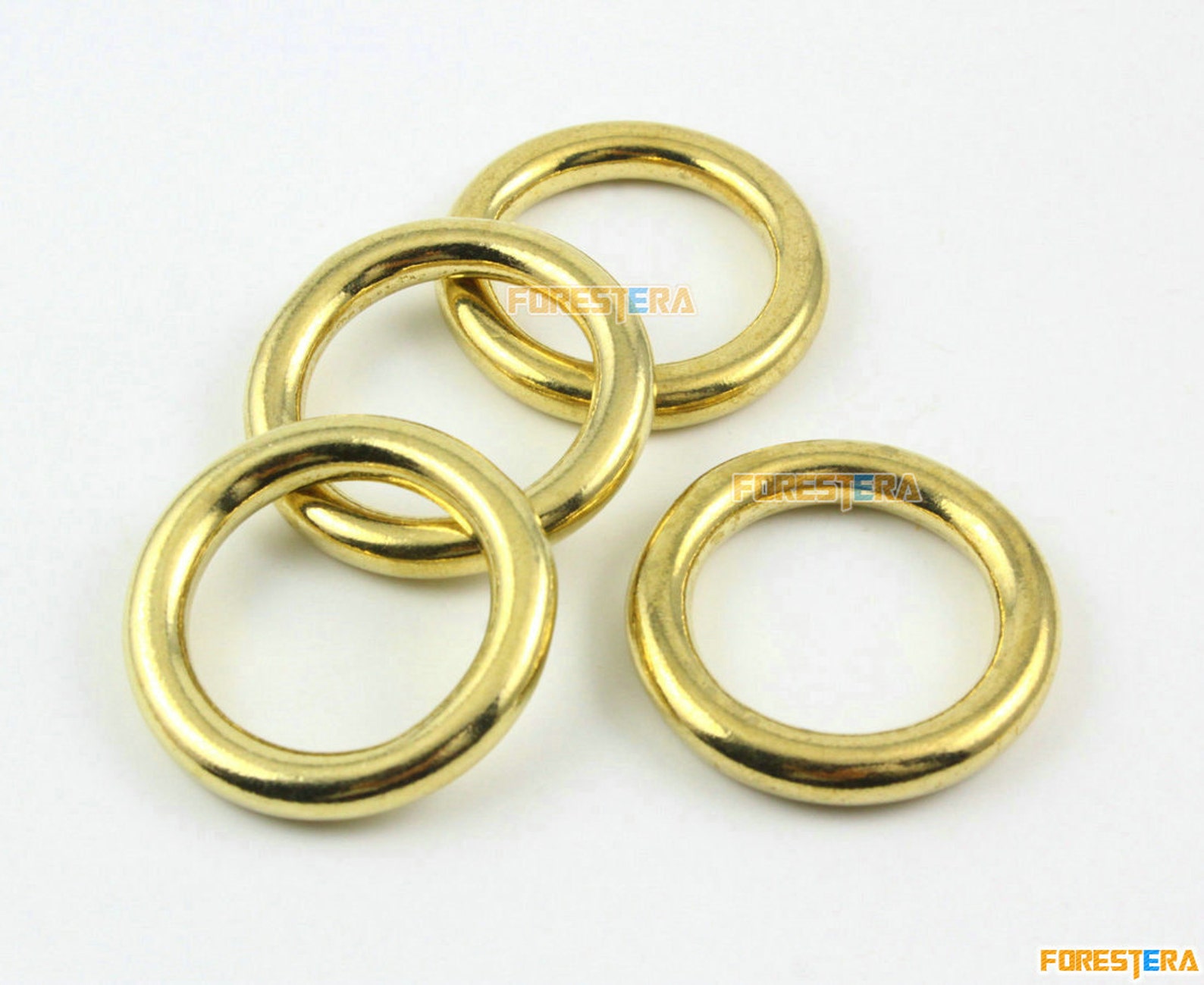12 Pieces 19mm Solid Brass O Ring for Purse Bag Handbag Strap Dee Ring ...
