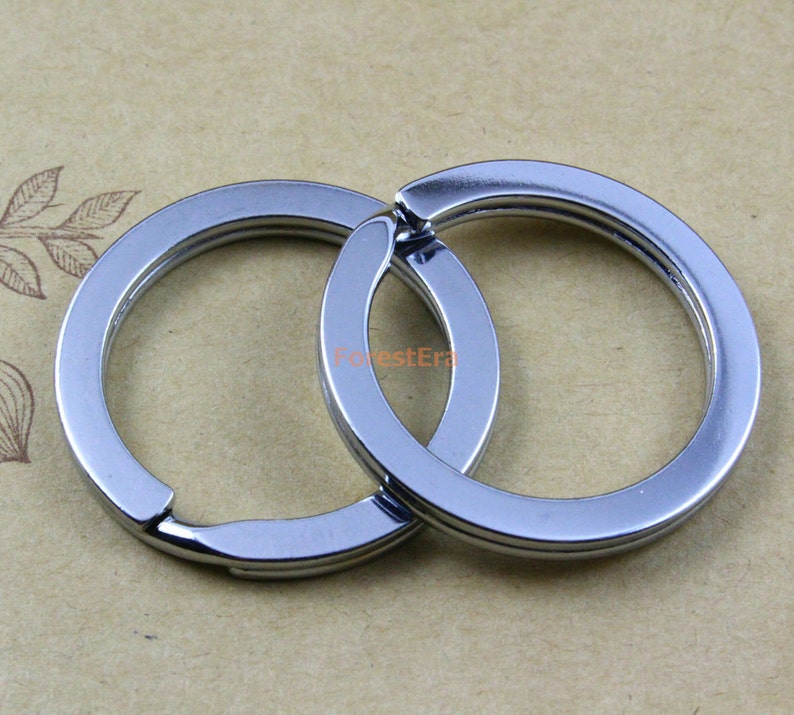 10Pcs 30mm Silver Key Ring PND475 | Etsy