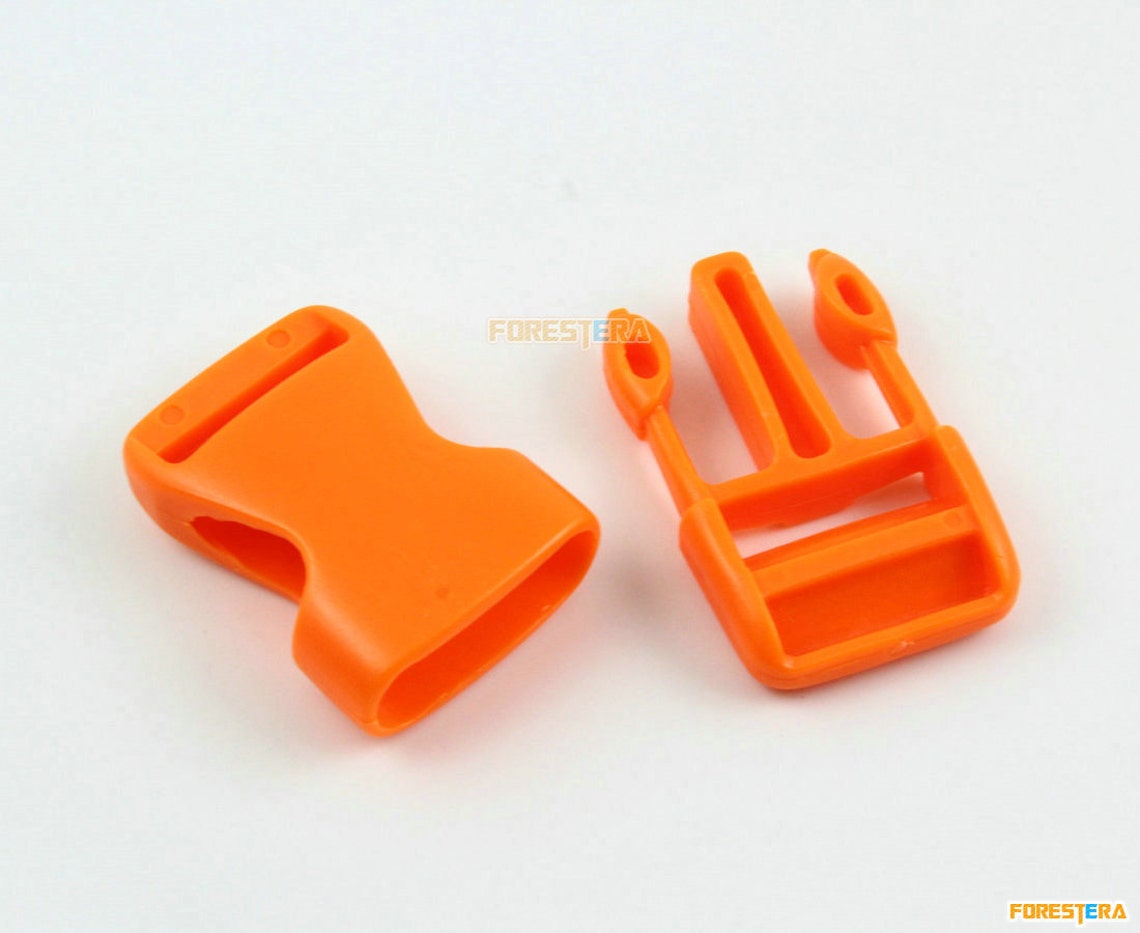 30 Pieces 20mm Orange Plastic Side Quick Release Buckle Clip for ...