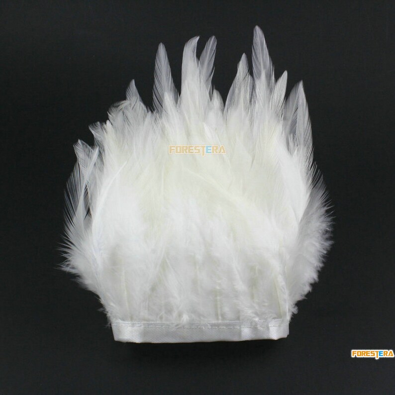 1 Yard White Feather Trim YM181 - Etsy