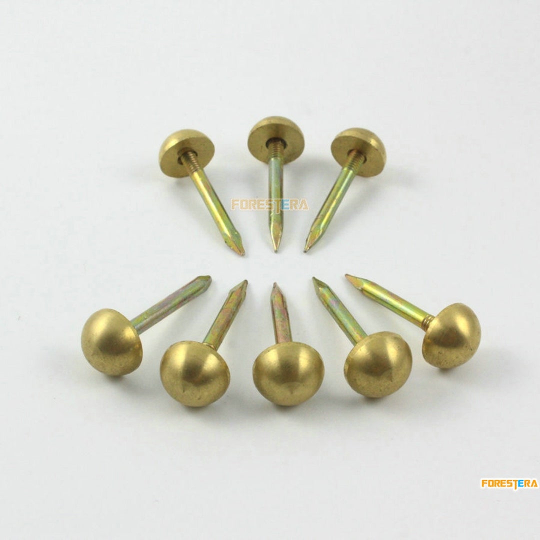 20pcs 10mm Solid Brass Upholstery Tacks Nails Tn74 Etsy