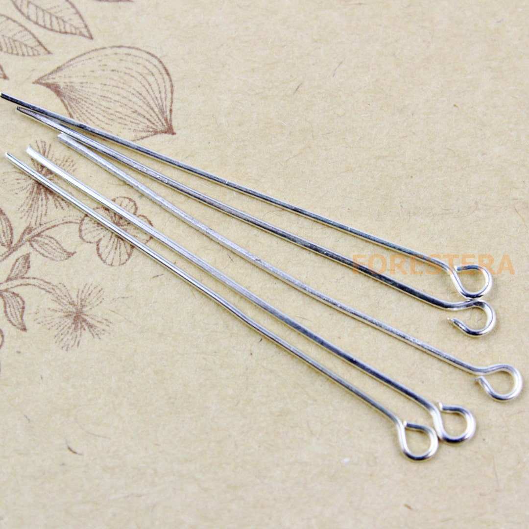 100pcs 45mm Silver Eye Pin (PND218) - Etsy UK
