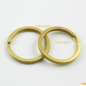 20 Pieces 23mm Solid Brass Split Key Ring - Flat (BKRING2) - Etsy