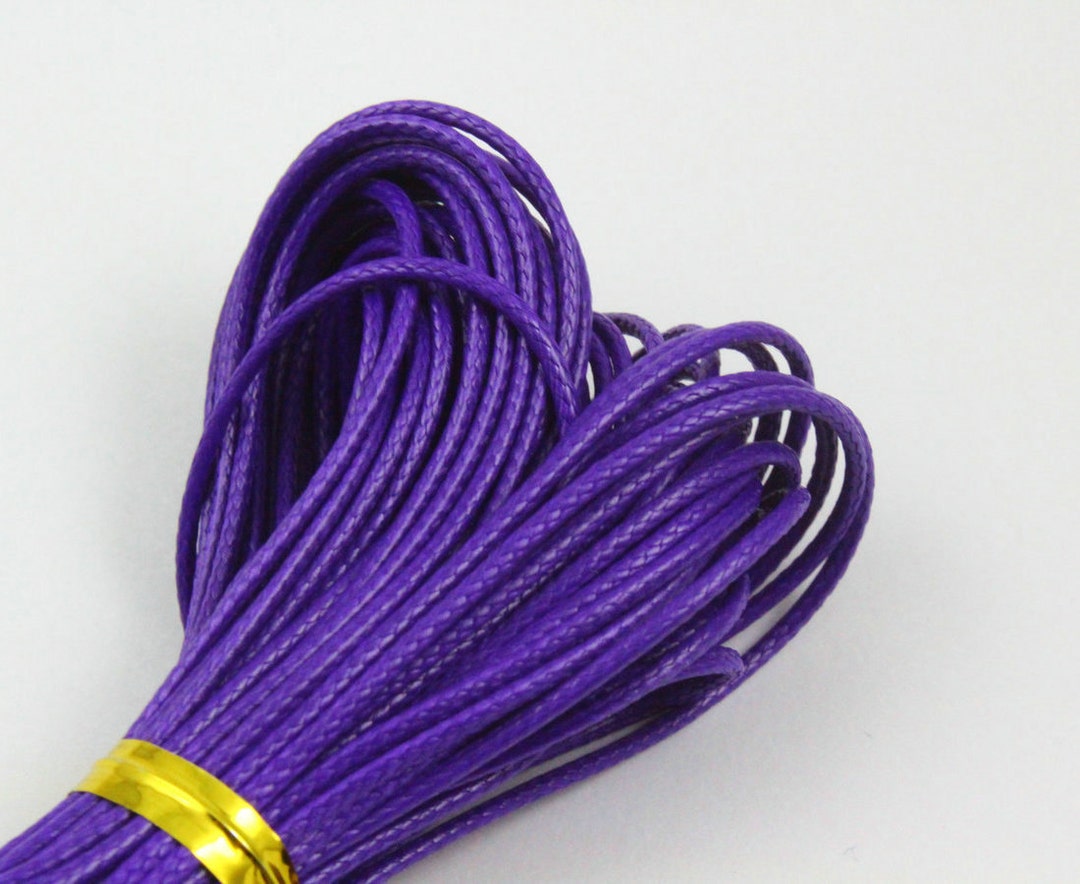 10 Yards 1mm Purple Wax Cord Korea Polyester Cord Poly Bracelet Thread ...