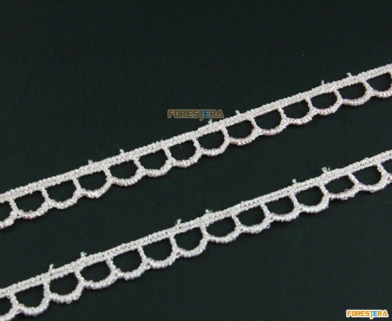 Terylen Spitze Trim rosa Floral Spitze Band 0,7 cm Breite - 5 Yards ...