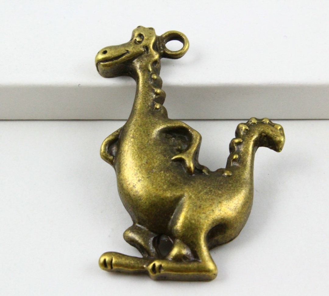 10pcs Antique Brass Dragon Charm Dragon Pendant 42x28mm (PND480) - Etsy