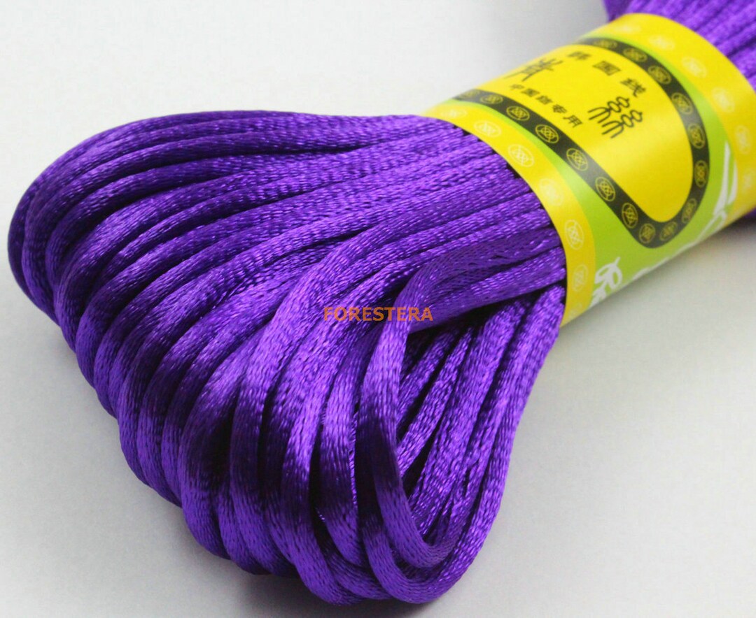 20 Yards 2.5mm Purple Chinese Knot Cord Bracelet Cord Bead Cord (ZGJX1 ...