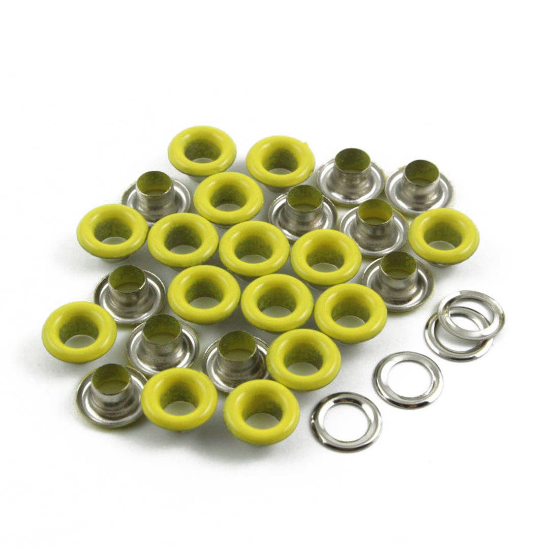 Size: 8*4*4mm (OD * ID * Height) Yellow Round Eyelet Grommet (YELLOW ...