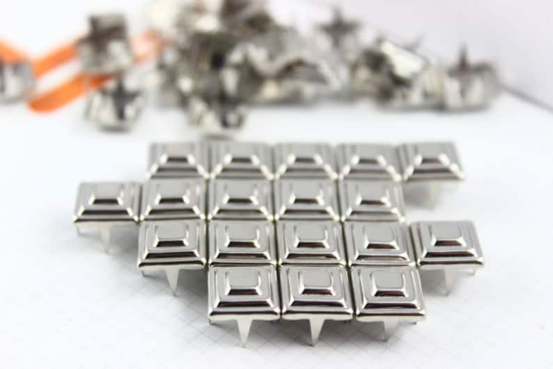 200pcs 9mm Silver Pyramid Studs Metal Studs STT09 - Etsy